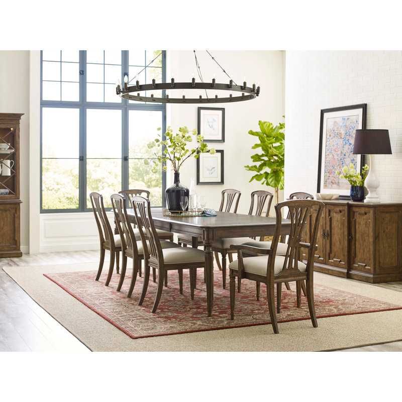 Canora Grey Stephenia Extendable Alder Solid Wood Dining Table | Wayfair
